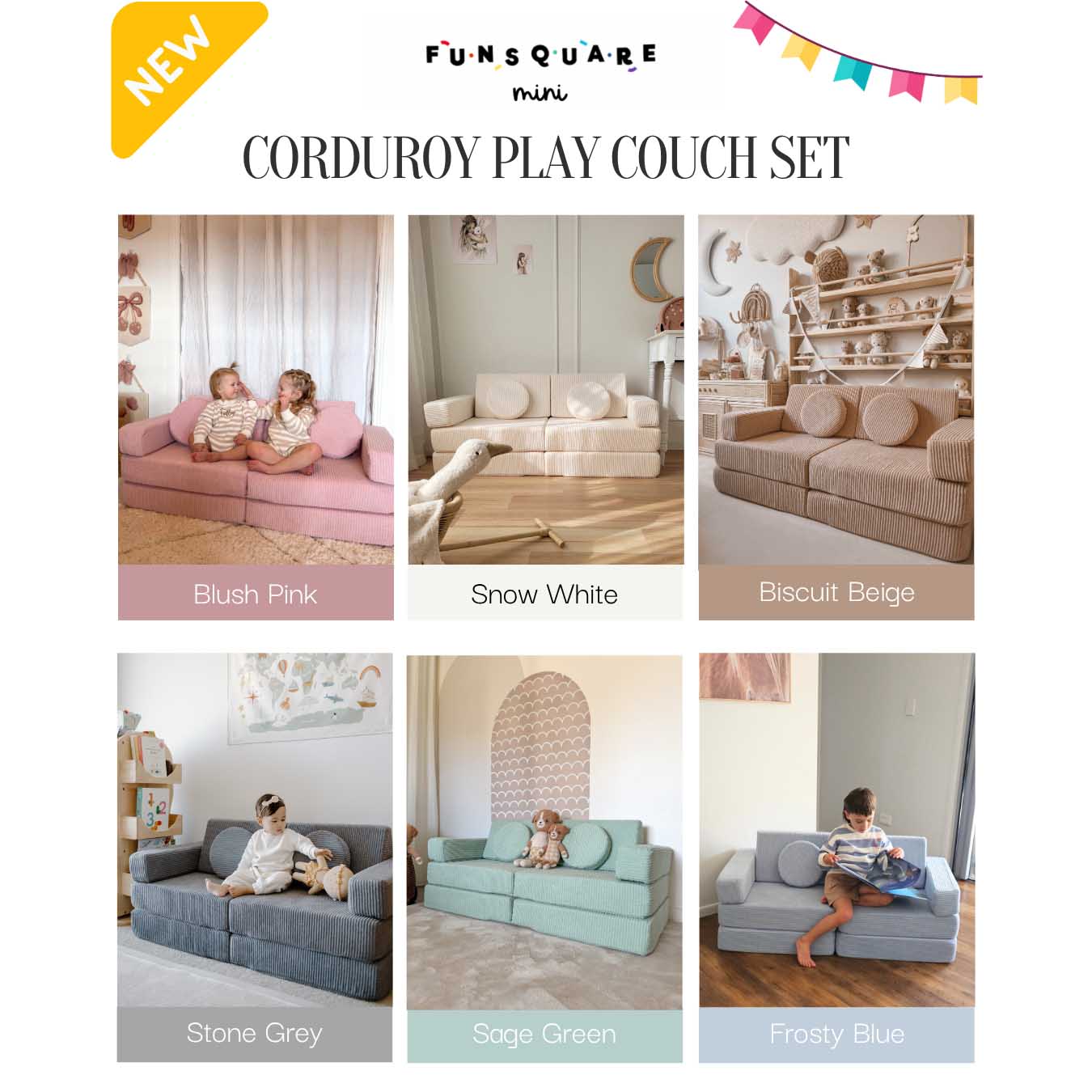 Customisable Australian-Made Kids Play Couch | Funsquare